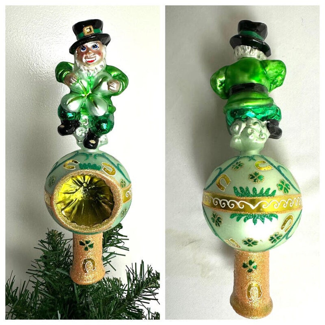 Vintage Christopher Radko St. Patrick's Day Finial, "top O the Tree" - Etsy