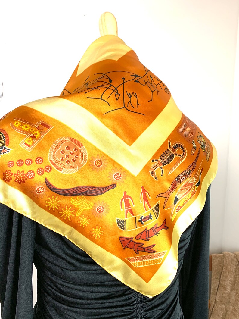 Australian Aboriginal Art Scarf Designed by Neil - Etsy