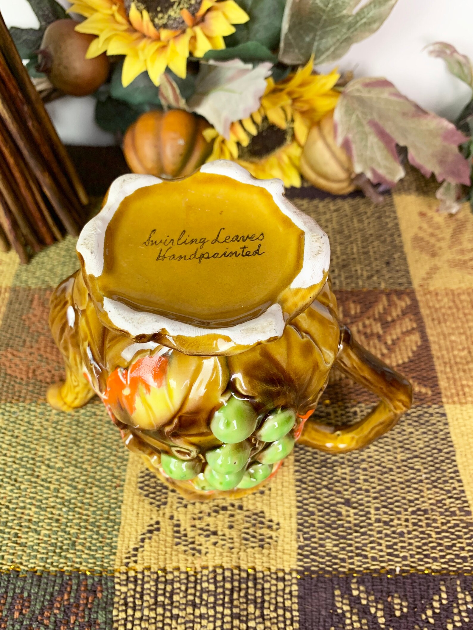 Inarco Japan "swirling Leaves" Teapot, Majolica, 1960s - Etsy
