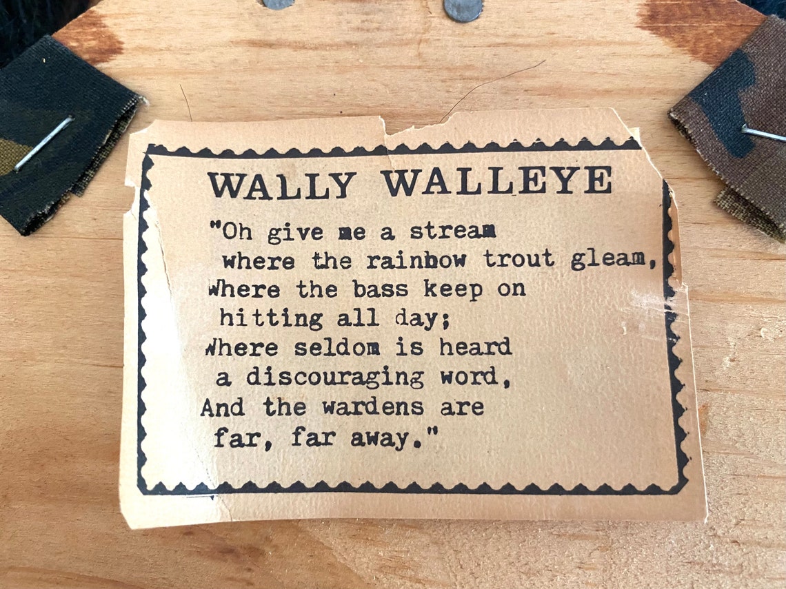 Wally Walleye Wall or Table Top Display, Handmade - Etsy