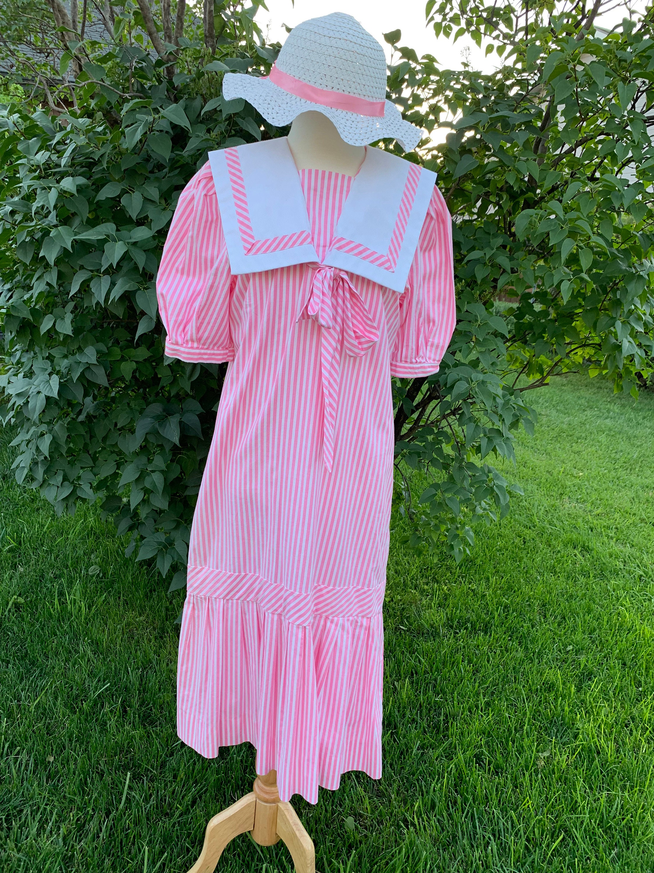 Maggie Breen Drop Waist Nautical Dress Size 8P | Etsy