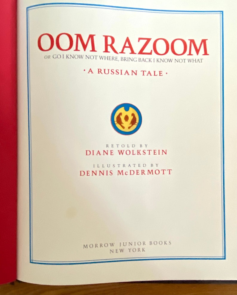 Oom Razoom a Russian Tale Retold by Diane Wolkstein - Etsy
