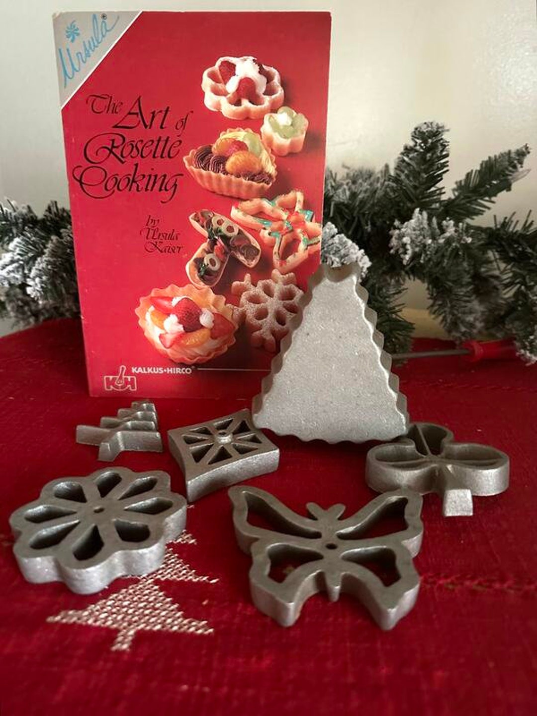 Scandinavian Rosette Iron and 5 Molds With Recipe Book - Etsy
