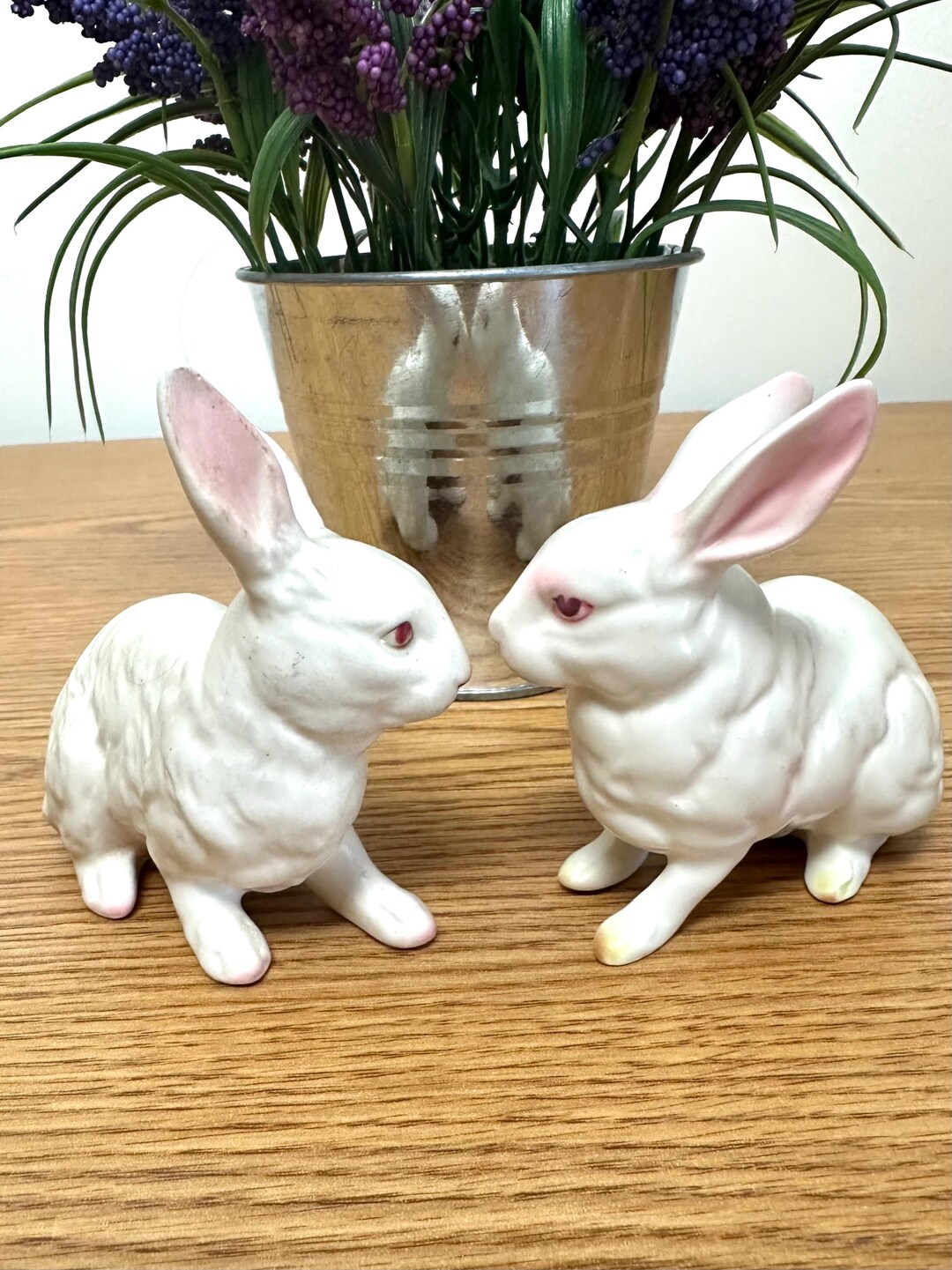 Vintage Glazed Porcelain Bunnies, Choice of Lefton And/or Ucagco, 1960s ...