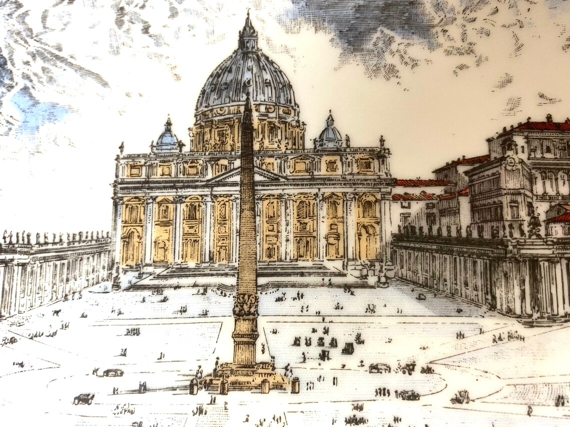 St. Peter's Square 8" Souvenir Plate - Etsy
