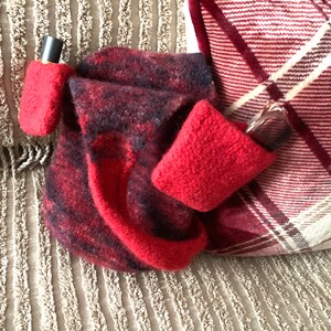 Red Felted Wool Shoulder Bag - Etsy