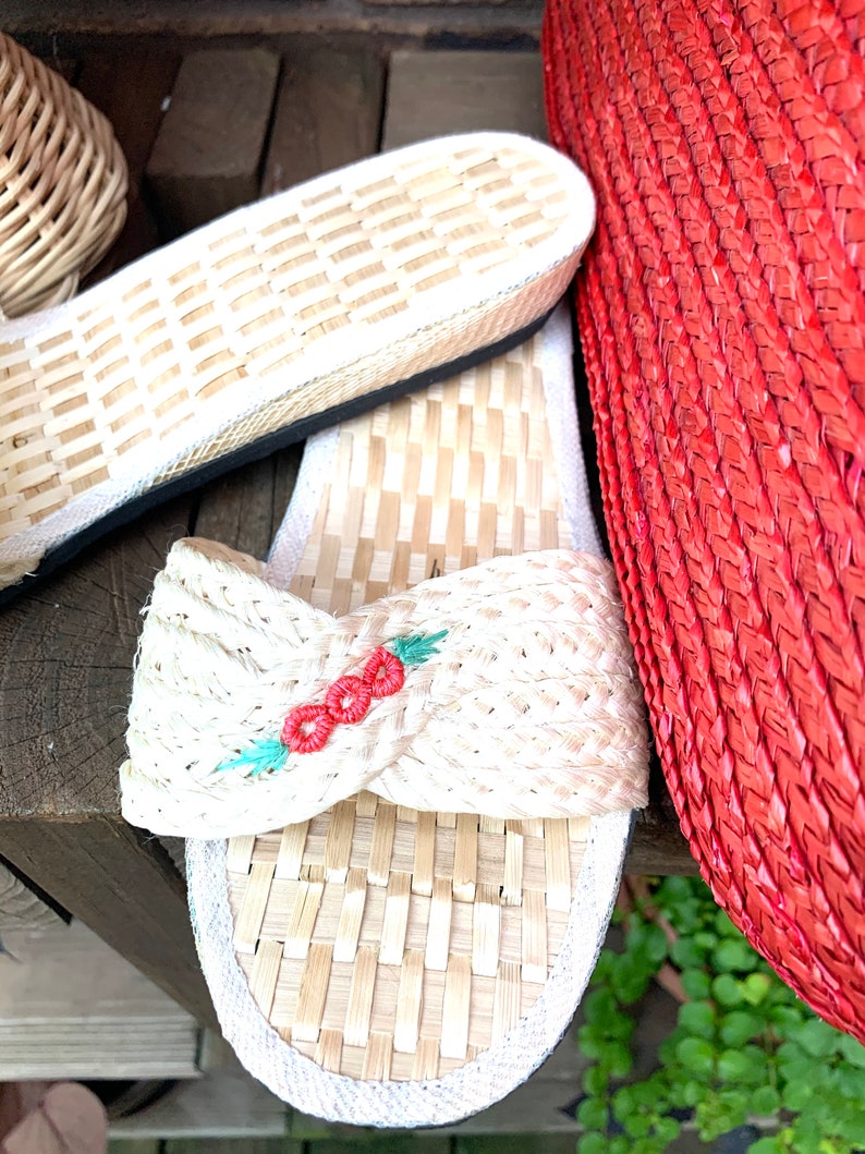 Summer Straw Hat Purse and Rice Straw Sandals Set | Etsy