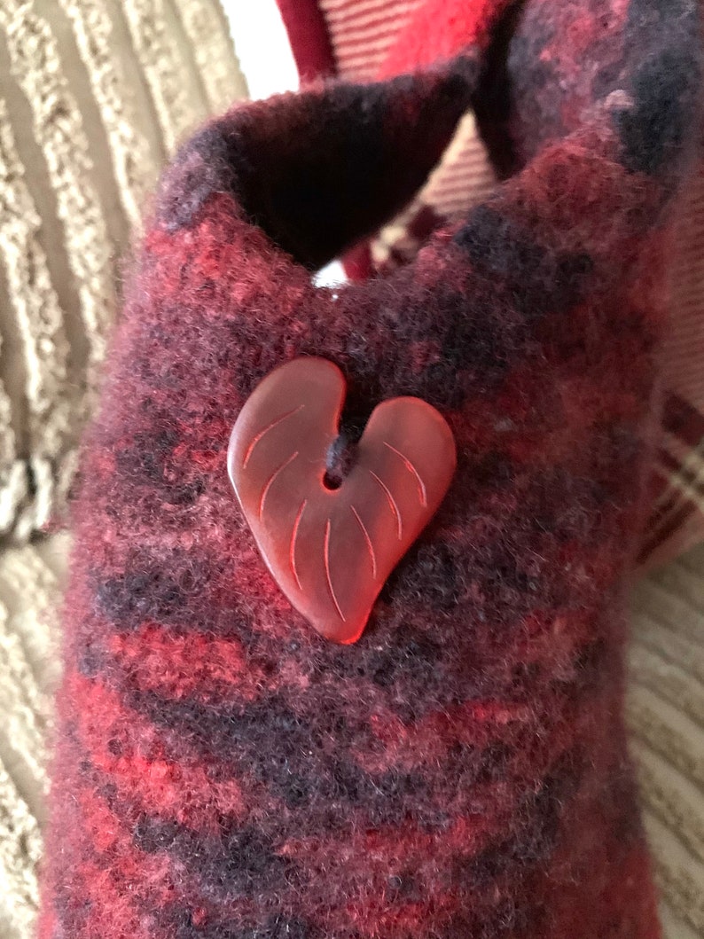 Red Felted Wool Shoulder Bag - Etsy