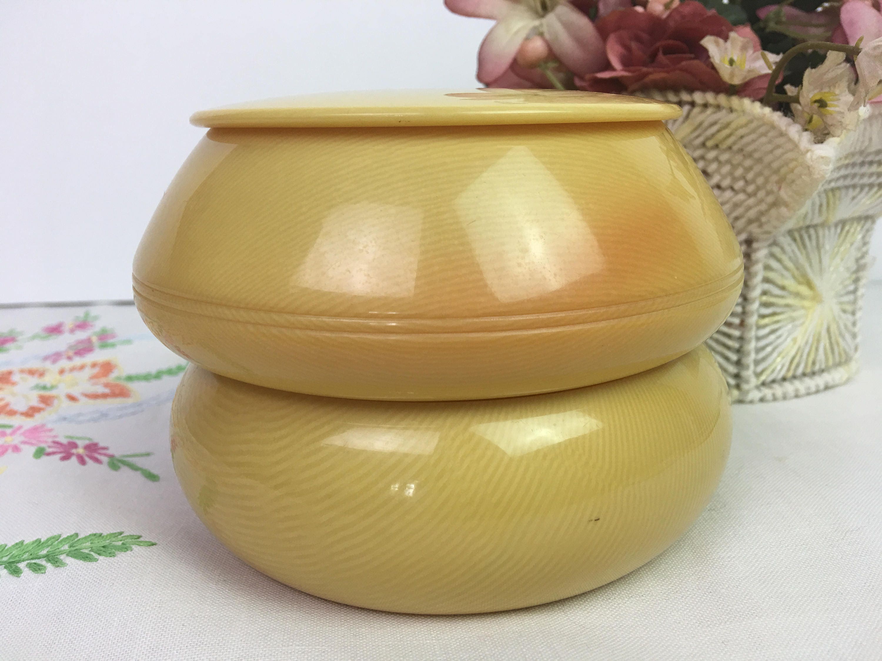 Vintage Art Deco Ivory Pyralin Celluloid Vanity Set 1920s | Etsy