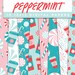 Peppermint Collection Digital Papers // Peppermint Mocha Candy Cane ...