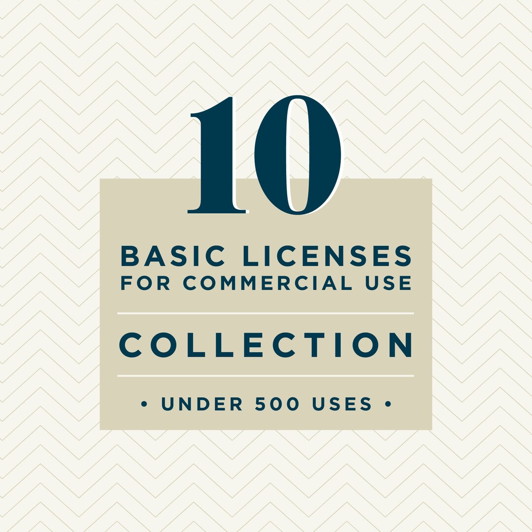 Ten Basic Commercial Licenses Bundle // Collection // for Commercial ...