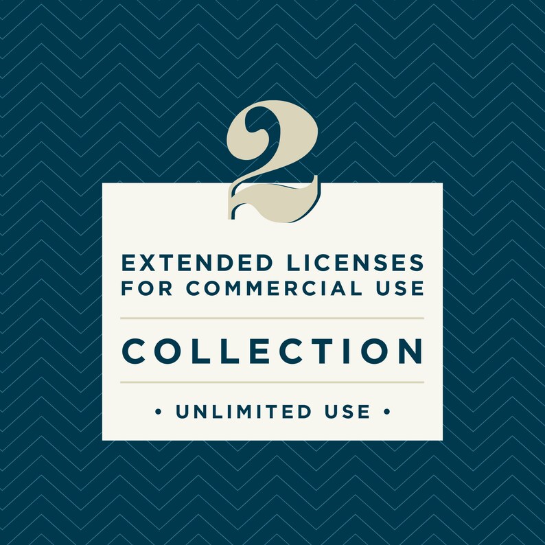 Two Extended Commercial Licenses Bundle // Collection // for Commercial ...
