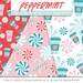 Peppermint Collection Digital Papers // Peppermint Mocha Candy Cane ...