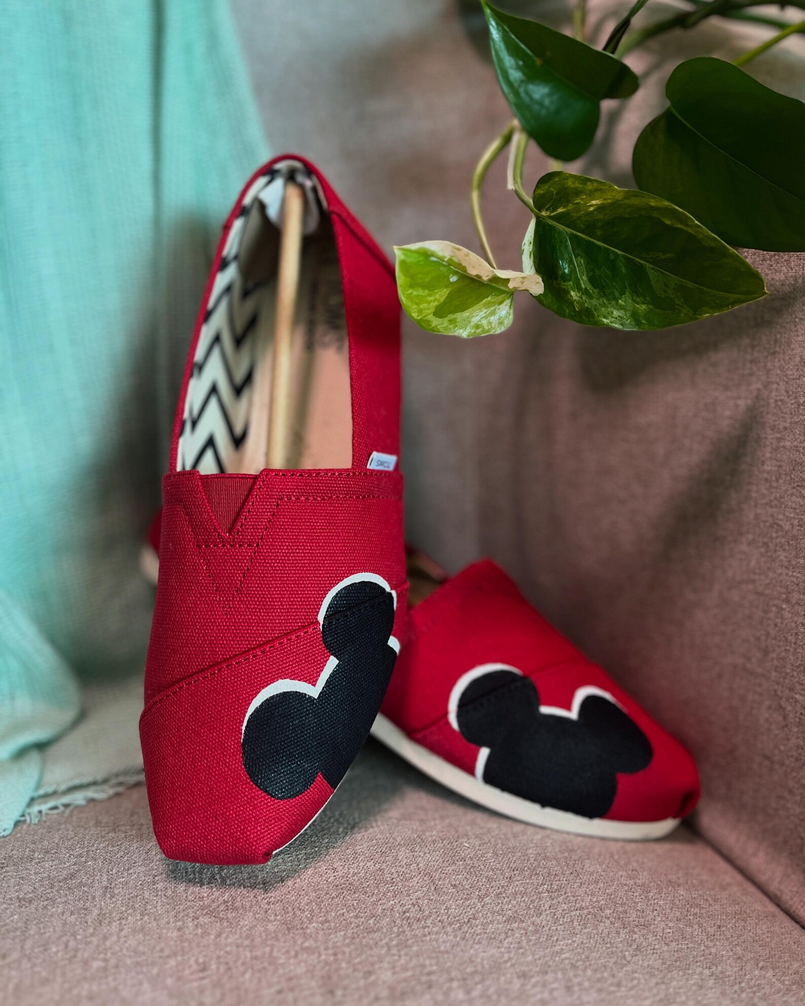Mix N Match Mickey Mouse Inspired Custom TOMS Shoes- Disney - Etsy
