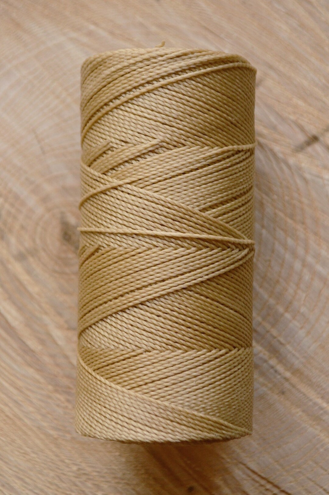 382 - Natural Jute - 180 Yds Macrame Cord Bobbin. Waxed Polyester ...