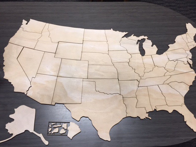Marking Maps United States USA Wooden Photo Collage Travel - Etsy
