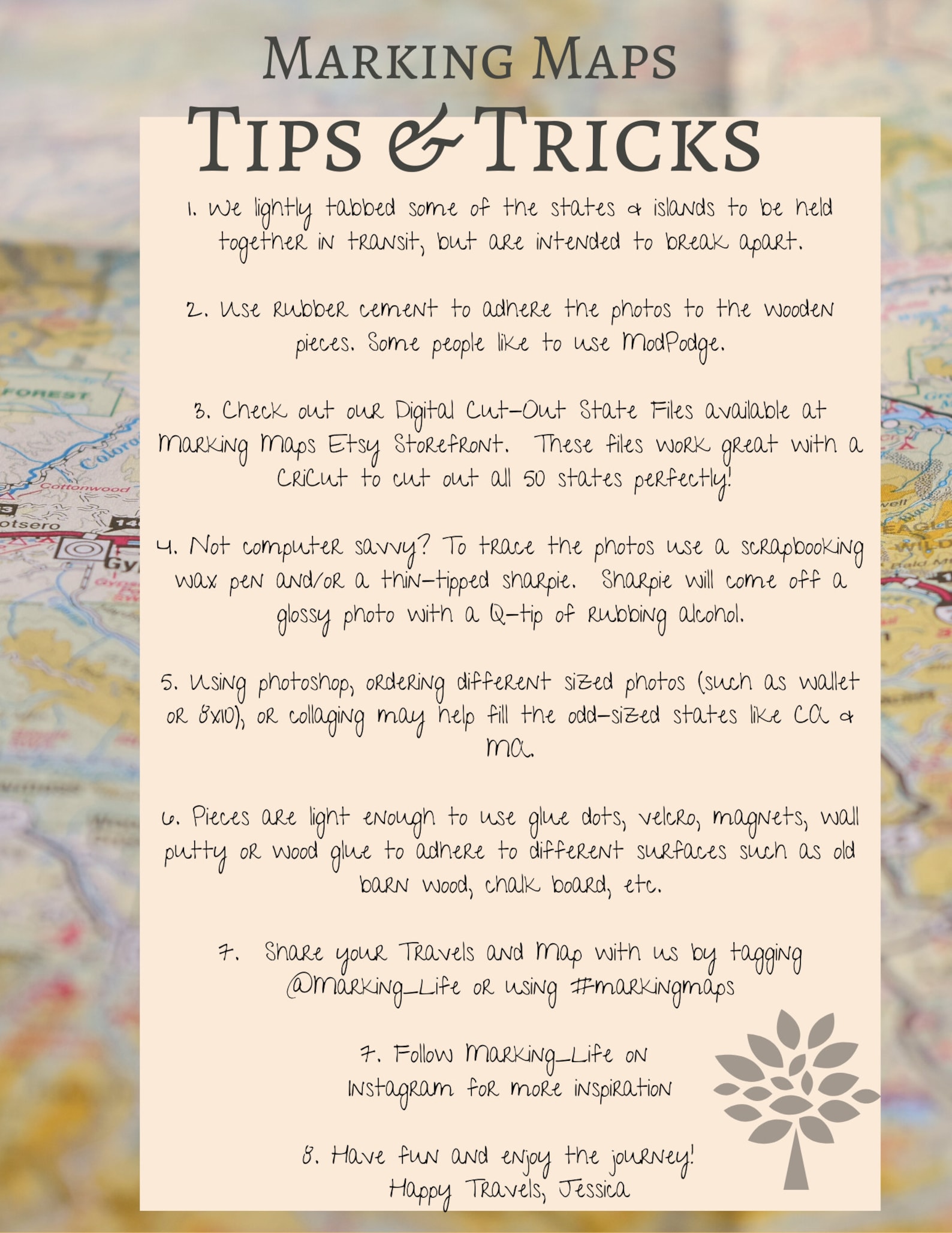 Marking Maps United States USA Wooden Photo Collage, Travel Wall Decor ...