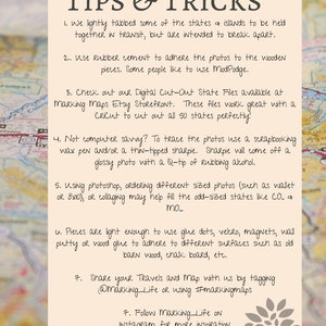 Marking Maps- United States USA Wooden Photo Collage, Travel Wall Decor ...