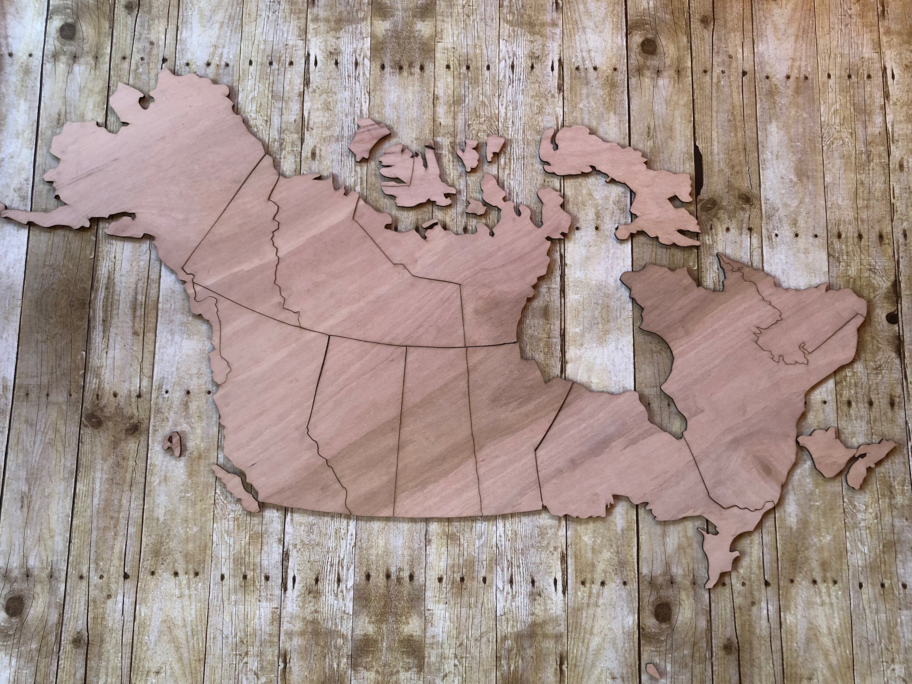 Marking Maps Canada Map for Photo Wall Décor | Etsy