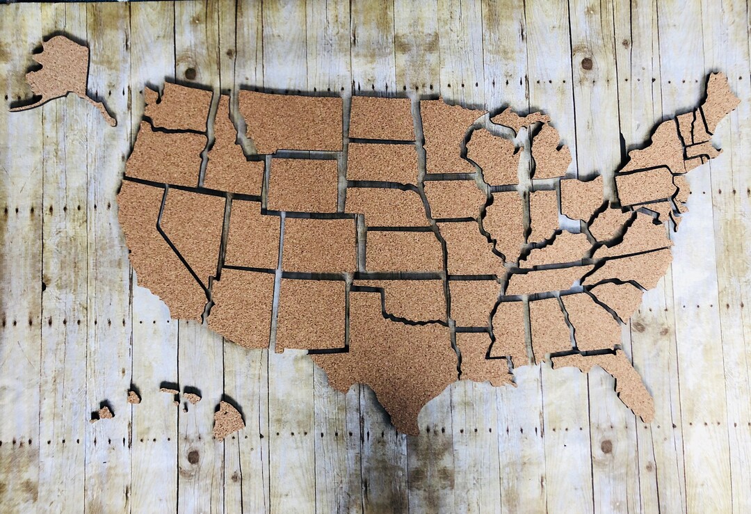 Marking Maps- United States Cork Map for Craft Photo Wall Décor - Etsy