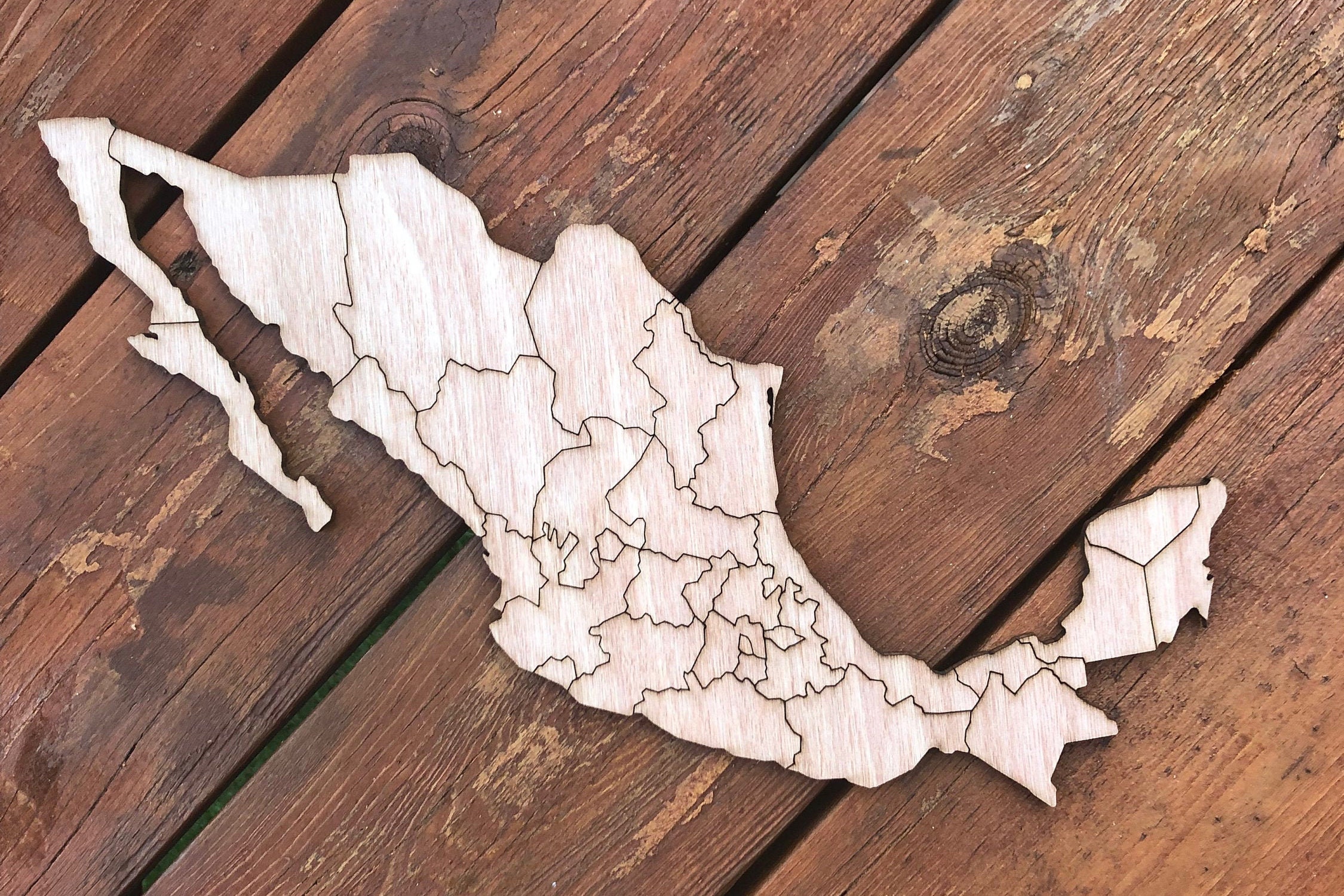 Marking Maps Mexico Map Pieces for Photo Wall Decor. Travel - Etsy