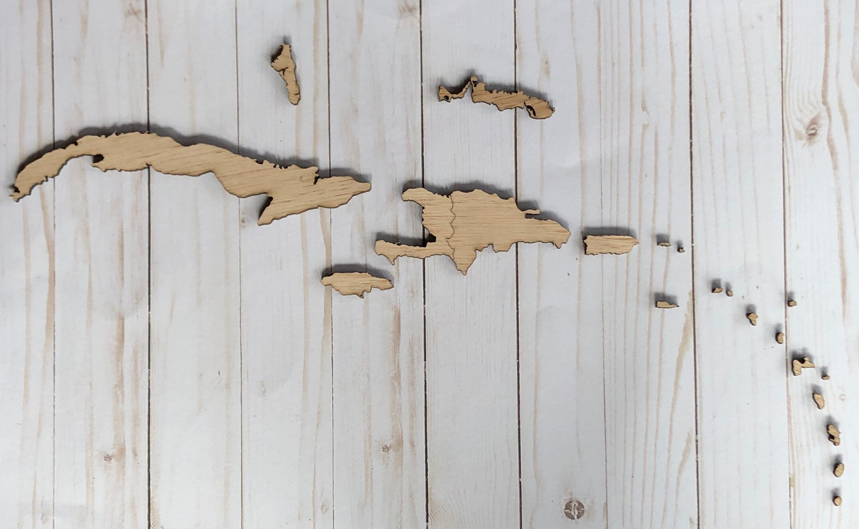 Marking Maps Caribbean Islands Wooden Wall Art - Etsy