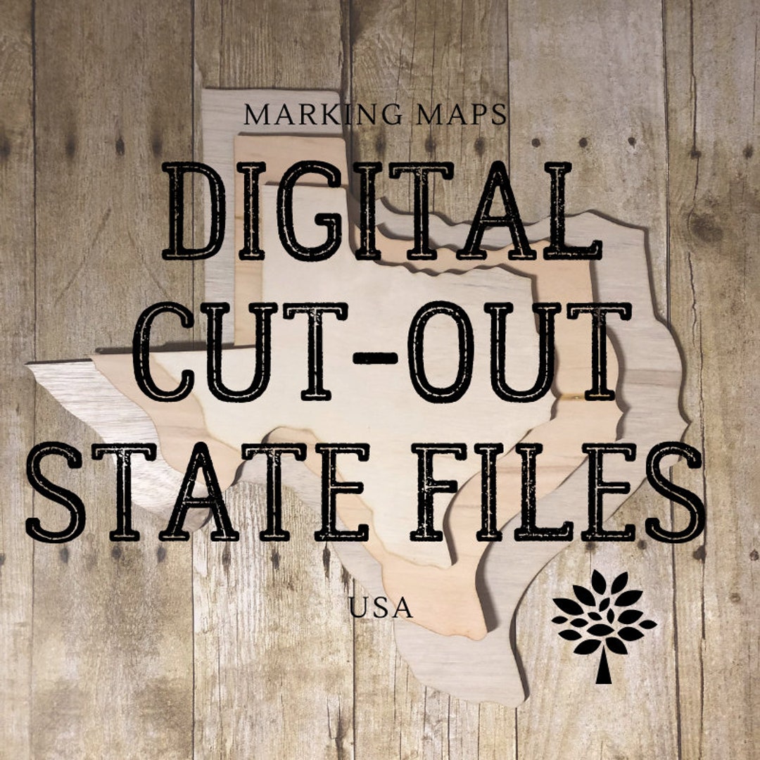 Digital Cut-out State Files- United States. Use for Cricut - Etsy