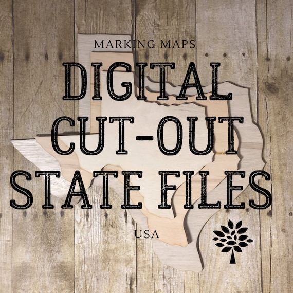 Digital Cut-out State Files United States. Use for Cricut - Etsy