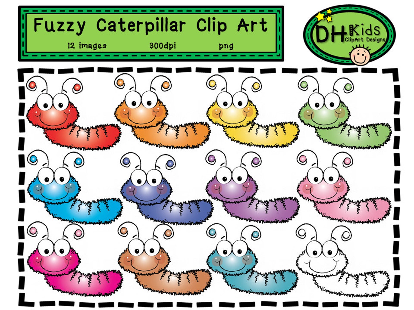 Caterpillar Clip Art, Insect Clip Art, Bug Clip Art, Caterpillar ...