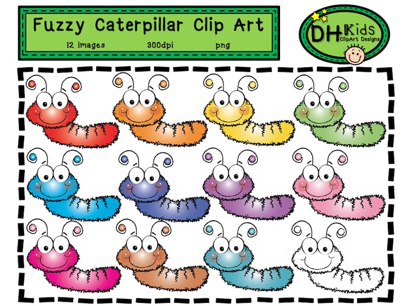 Caterpillar Clip Art, Insect Clip Art, Bug Clip Art, Caterpillar ...