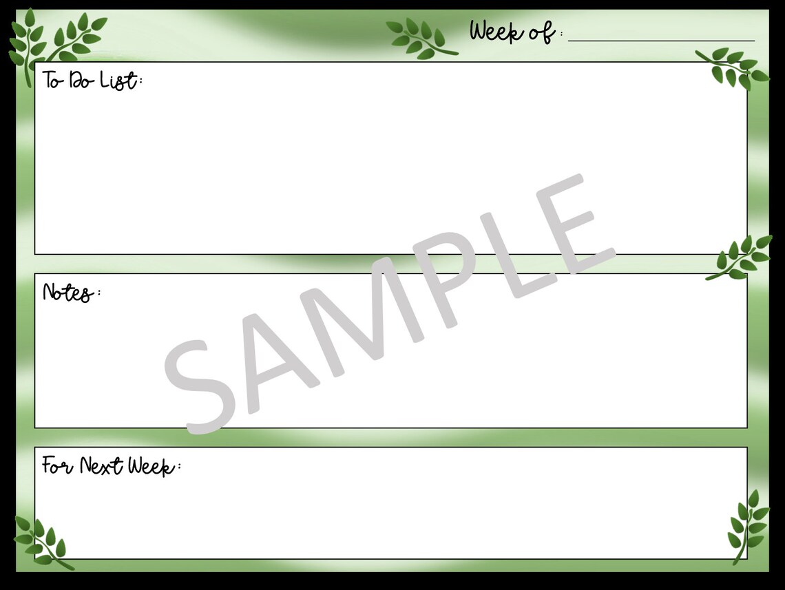 Weekly Schedule Simple Printable Schedule Teacher Planner - Etsy