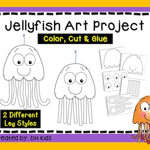 Jellyfish Art Project - Ocean Hanging Art - Beach Craft - Sealife Art ...
