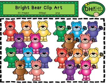 Back to School Bears Clip Art-instant Download-digital Clipart-school ...