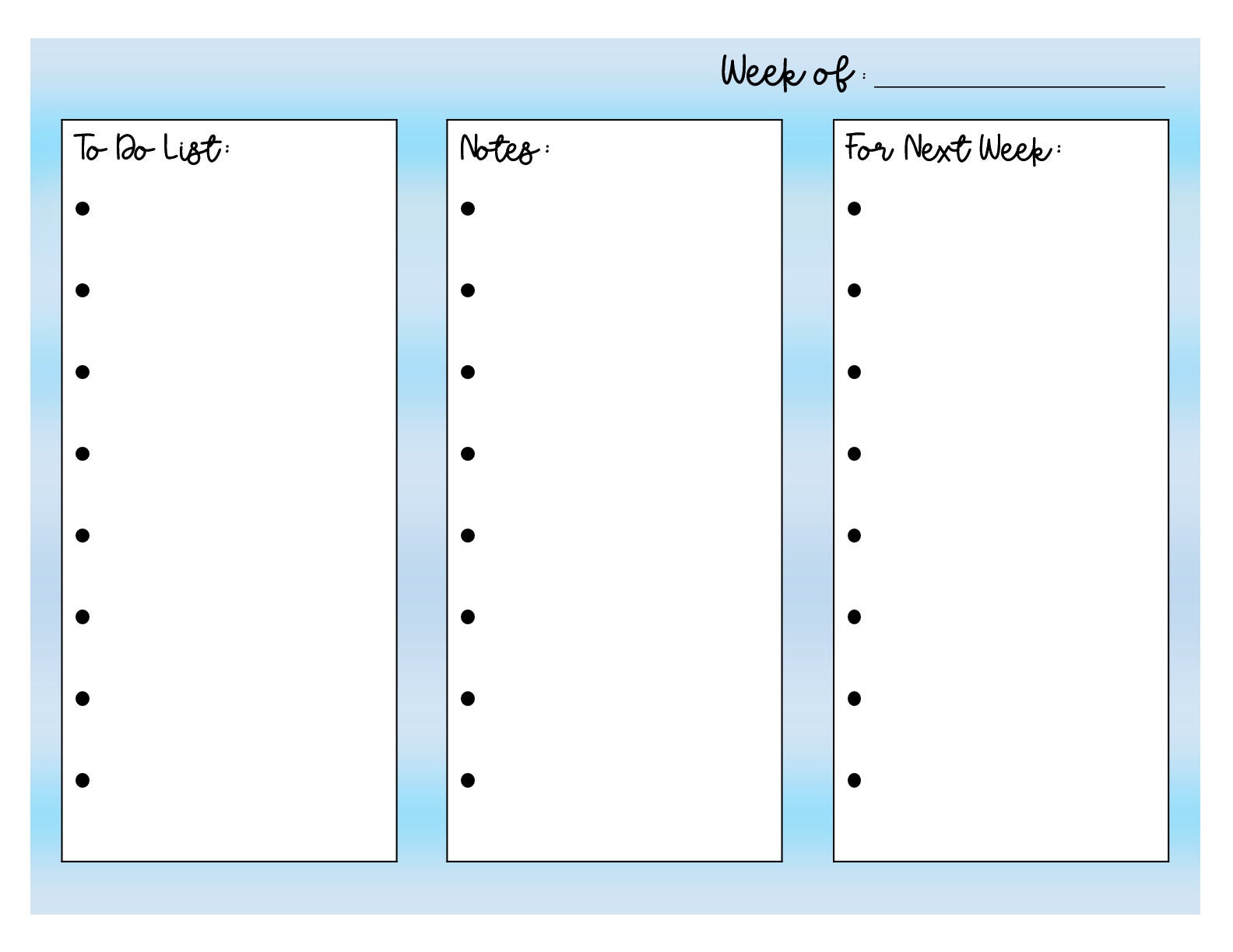 Weekly Schedule Simple Printable Schedule Teacher Planner Plan Book ...