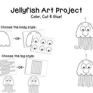 Jellyfish Art Project - Ocean Hanging Art - Beach Craft - Sealife Art ...