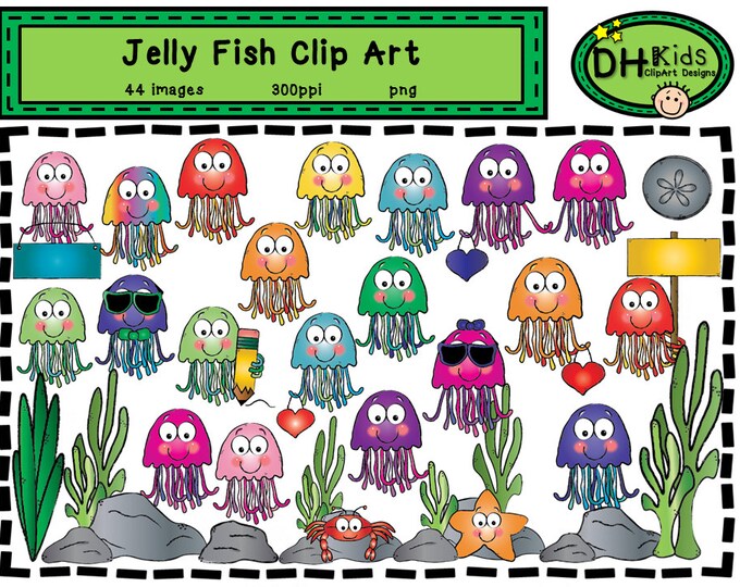Jellyfish Clipart, Jellyfish Png, Fish Clipart, Fish Silhouette, Fish ...