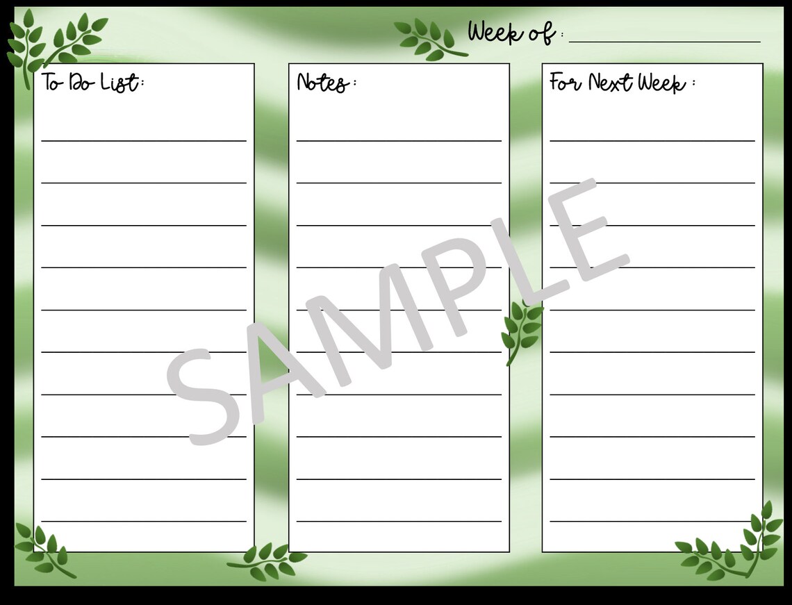 Weekly Schedule Simple Printable Schedule Teacher Planner - Etsy
