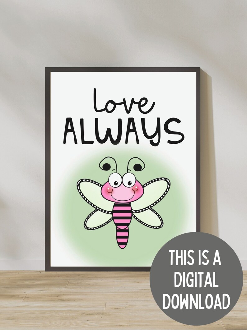 Dragonfly Print, Printable Wall Art, Inspirational Set of 3, Kids Room ...