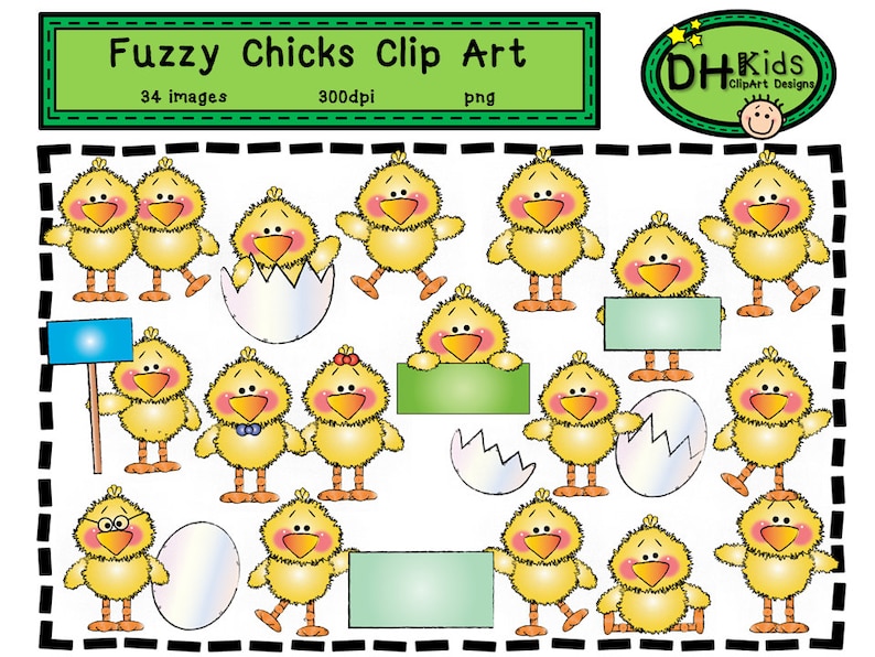 Chick Clip Art - Spring Clip Art - Easter Art - Scrapbook Clipart ...