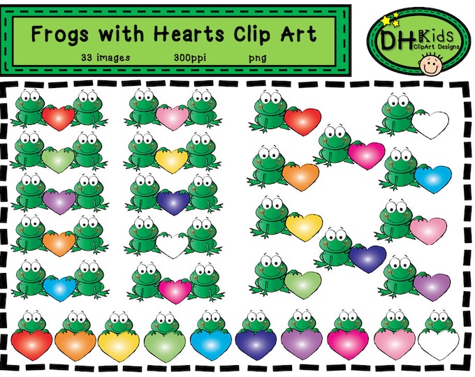 Cute Back to School Frogs Clipart Bundle, Watercolor Frog Clip Art ...