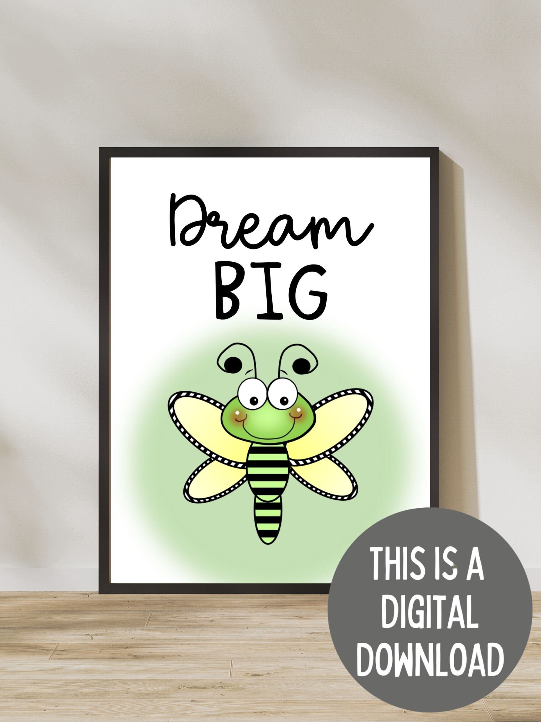 Dragonfly Print, Printable Wall Art, Inspirational Set of 3, Kids Room ...