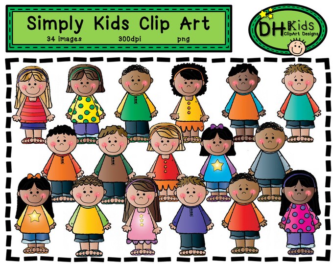 Kids Clip Art, Boy Clipart, Girl Clipart, Kids Clipart, Simply Kids Art ...