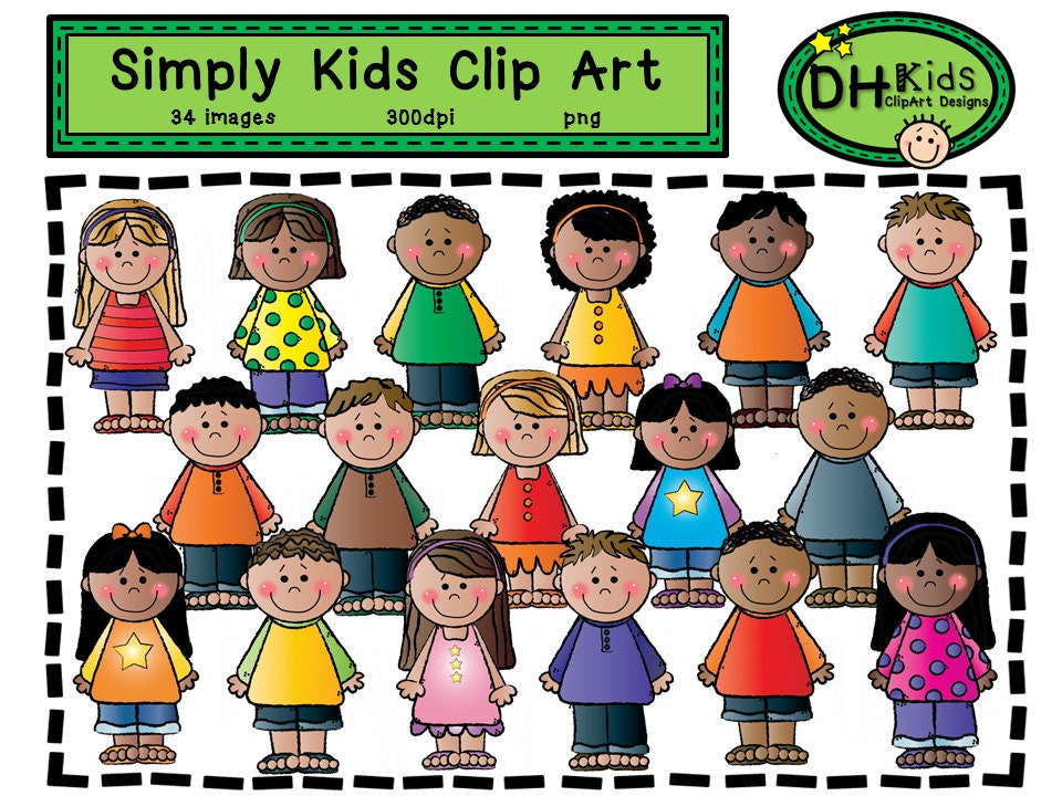 Kids Clip Art, Boy Clipart, Girl Clipart, Kids Clipart, Simply Kids Art ...