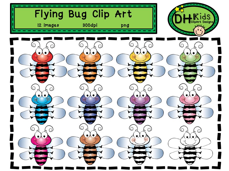 Insect Clip Art - Bee Clip Art, Bug Clip Art, Butterfly Digital ...