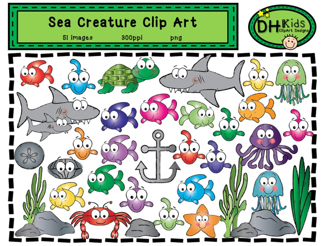 Fish Clipart, Sea Creature Clip Art, Ocean Clip Art, Underwater Clip ...
