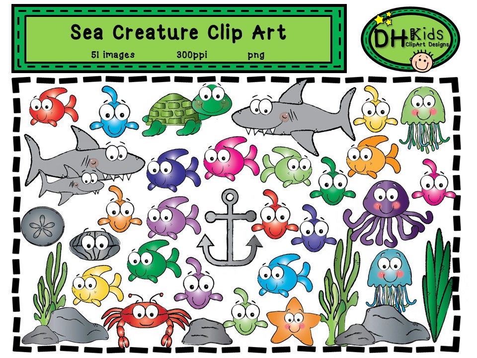 Fish Clipart, Sea Creature Clip Art, Ocean Clip Art, Underwater Clip ...