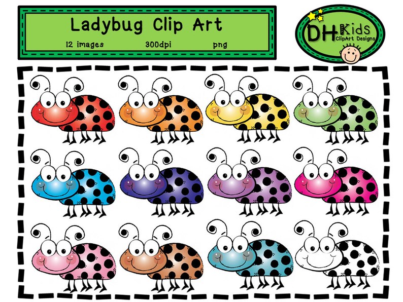 Ladybug Clip Art, Ladybug Clipart, Ladybug Instant Download, Ladybug ...