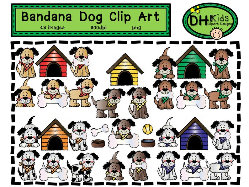 Dog Clip Art, Digital Clipart, Classroom Printable Art, Digital ...