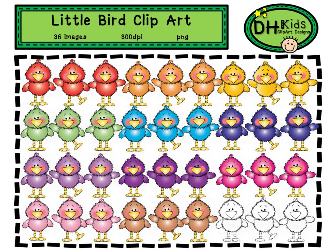 Bird Clip Art, Bird Clipart, Printable Bird, Bird Instant Download ...