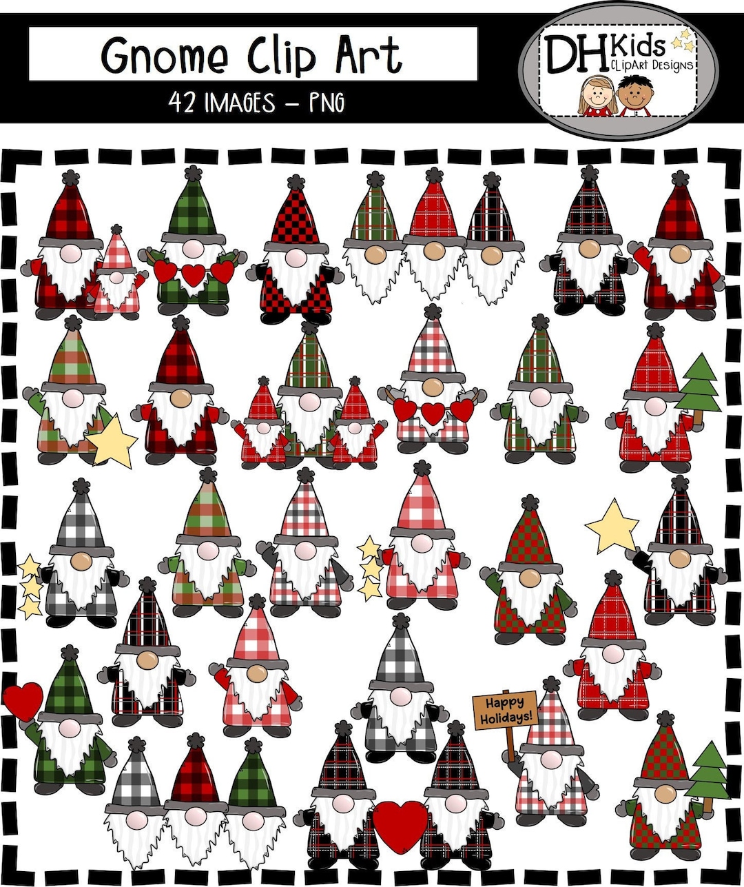Gnome Clip Art, Gnome Clipart, Digital Clipart, Printable Gnome ...